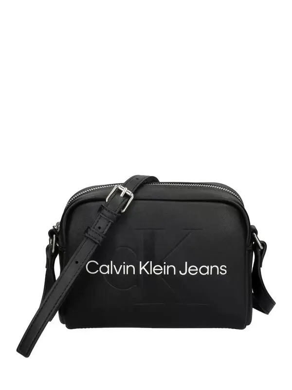 Calvin Klein Debossed Logo Cross-body Bag - Black