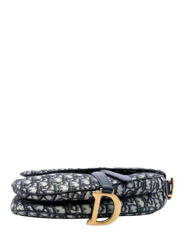 Dior Oblique Canvas Saddle Bag Shoulder Bag - Blue