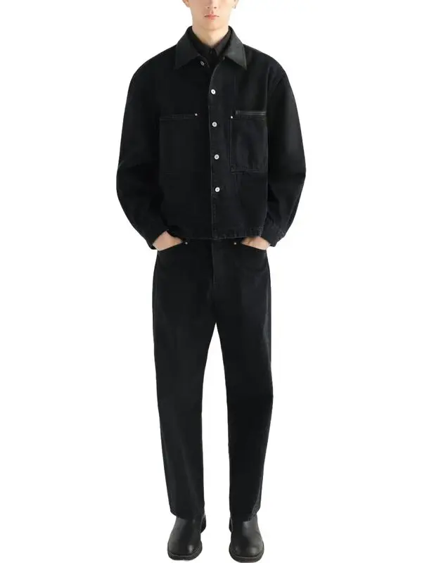 LEMAIRE Workwear Overshirt In Selvedge Denim - Black
