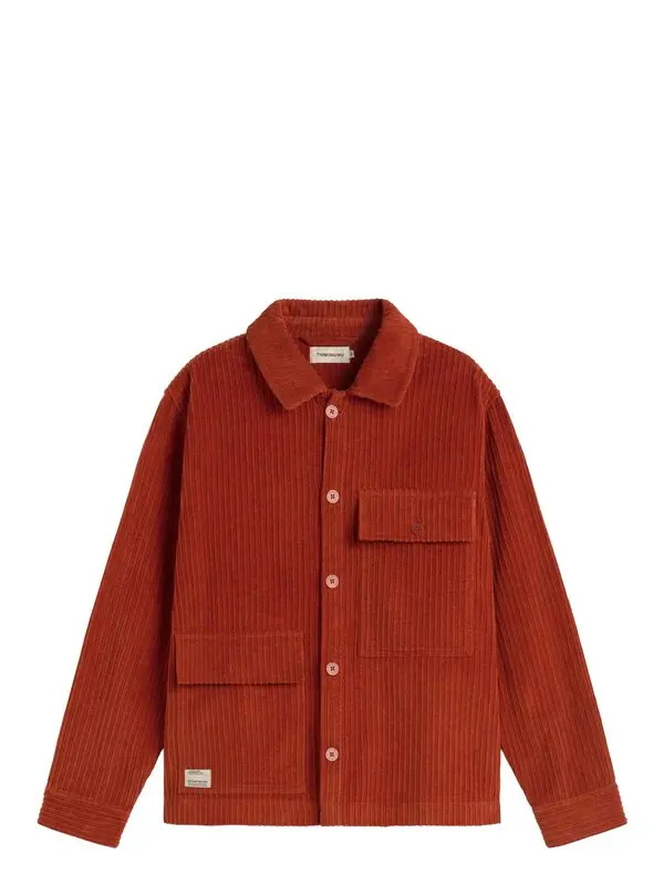 THINKING MU Gabin Corduroy Shirt Jacket - Orange