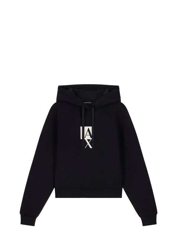 Armani Exchange Recycled Scuba Hoodie - Black