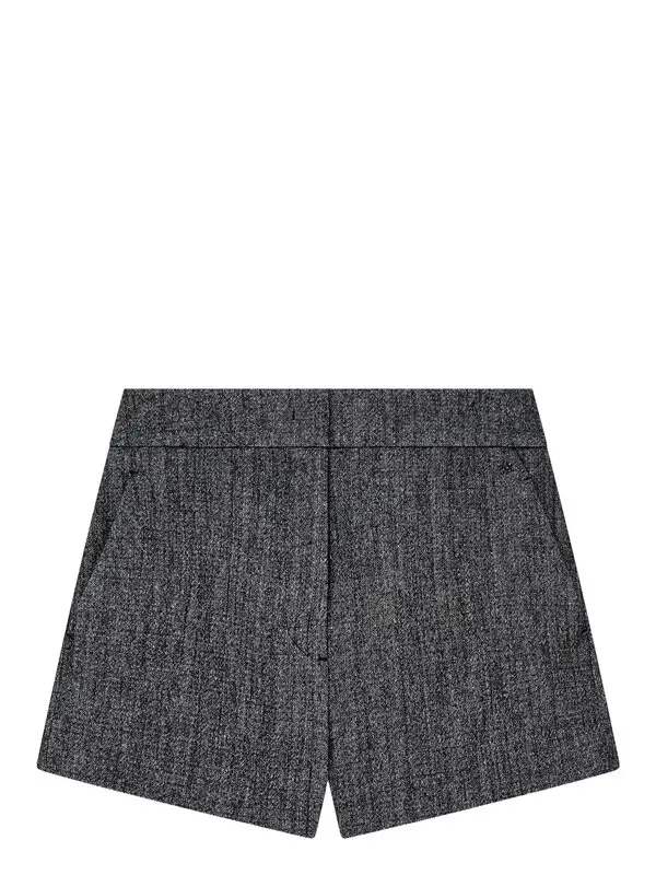 Armani Exchange Slim Fit Stretch Wool Blend Shorts - Grey