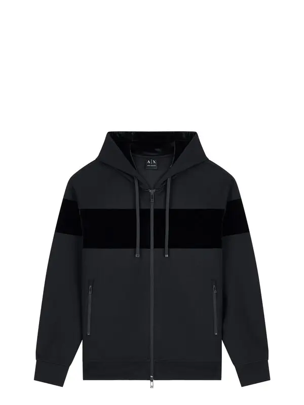 Armani Exchange Sweatshirt In Stretch Modal Jersey - Black
