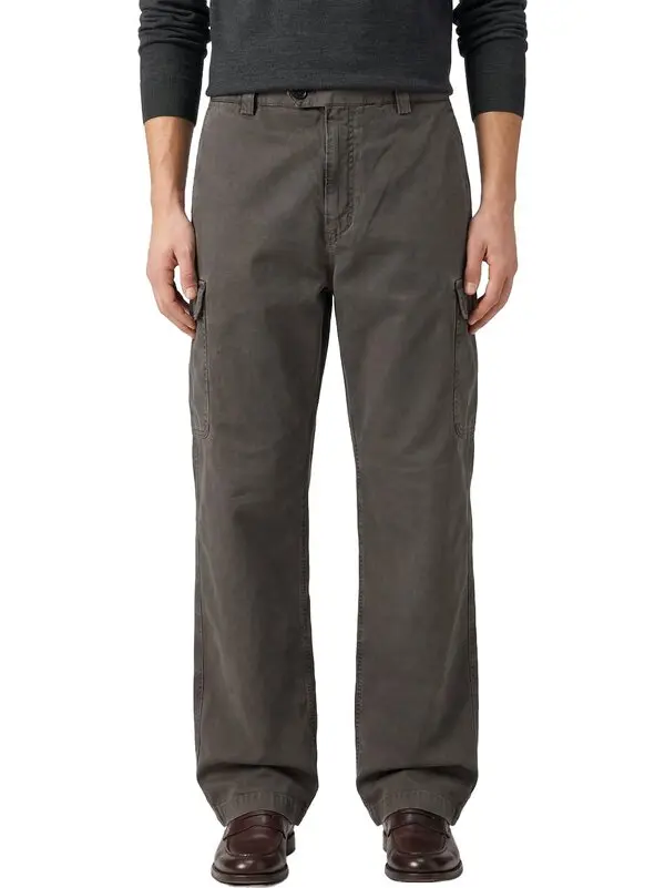 Brunello Cucinelli Slim Fit Cotton Cargo Trousers - Dark