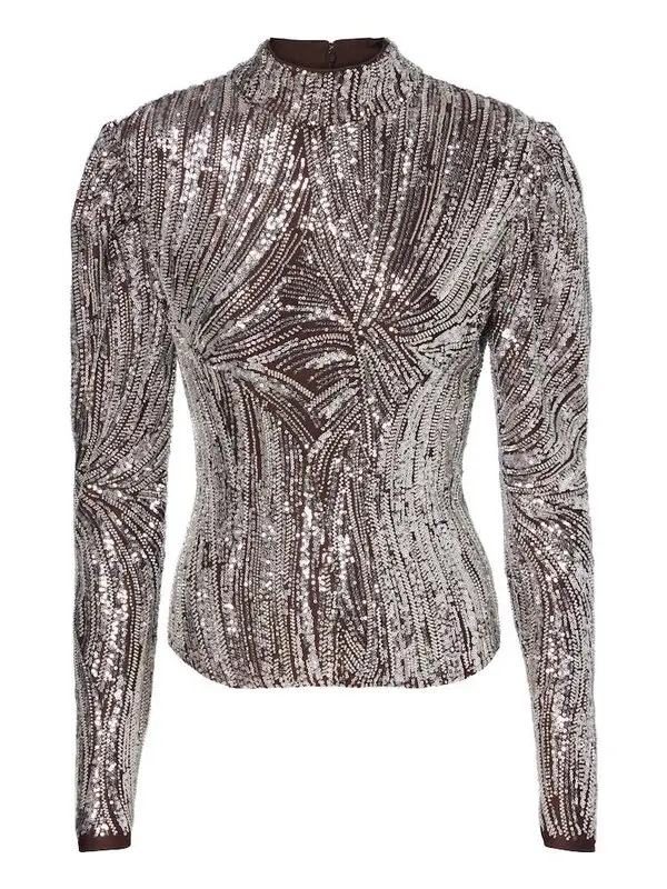 Rabanne Sequined Top - Silver