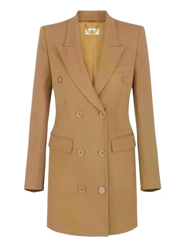 Elisabetta Franchi Flowing Gabardine Dress - Neutrals