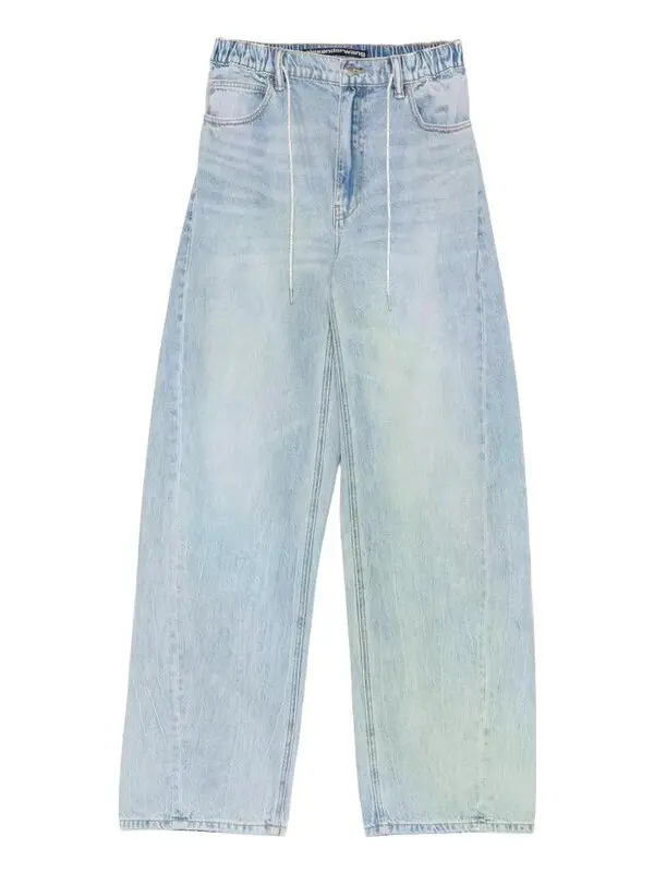 Alexander Wang Drawstring Wide-leg Jeans - Blue