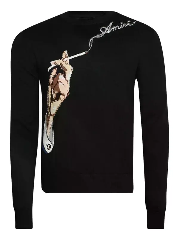 Amiri Smoke Merino Jumper - Black
