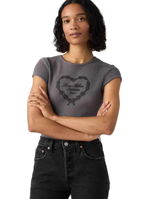 LEVI'S Graphic Waffle Knit T-shirt - Black