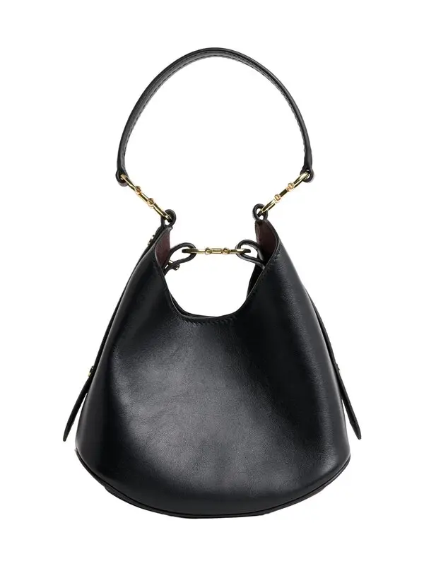 Harrods Penny Leather Shoulder Bag - Black