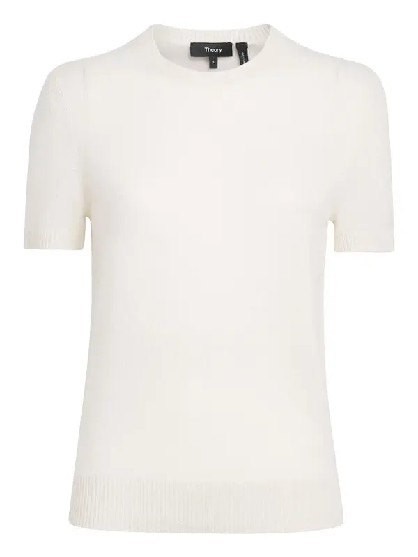 Theory Cashmere T-shirt Sweater - Ivory