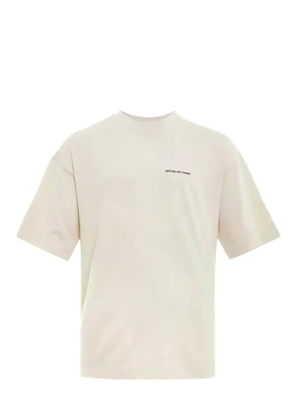 APPLIED ART FORMS Logo-print Oversized T-shirt - Neutrals