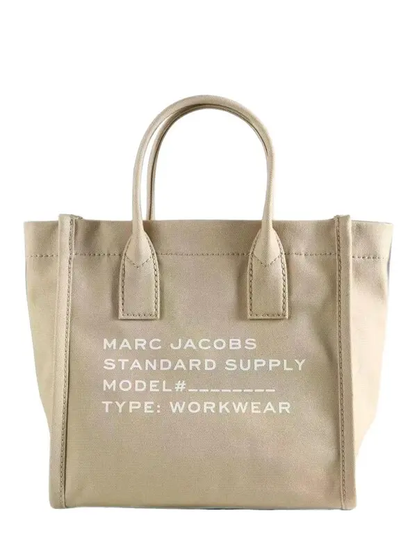 Marc Jacobs Logo Print Canvas Tote Bag - Neutrals