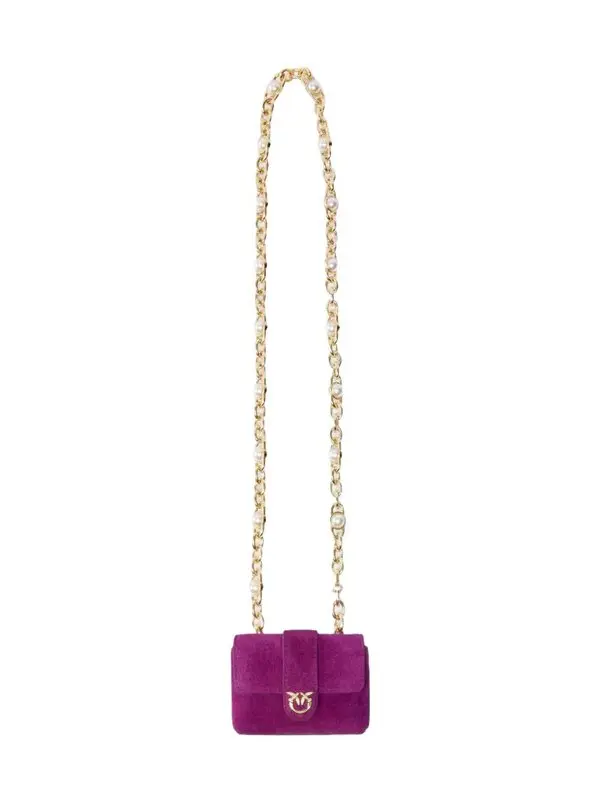 Pinko Love Birds Belt Bag With Pearl Embellishments - Purple