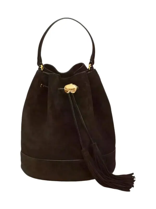 GIANVITO ROSSI Sienna Suede Bucket Bag - Black