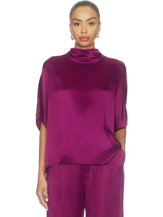 Lapointe Satin Cape Tee - Cream