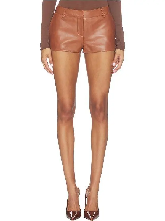 Retrofete Valesia Leather Short - Brown
