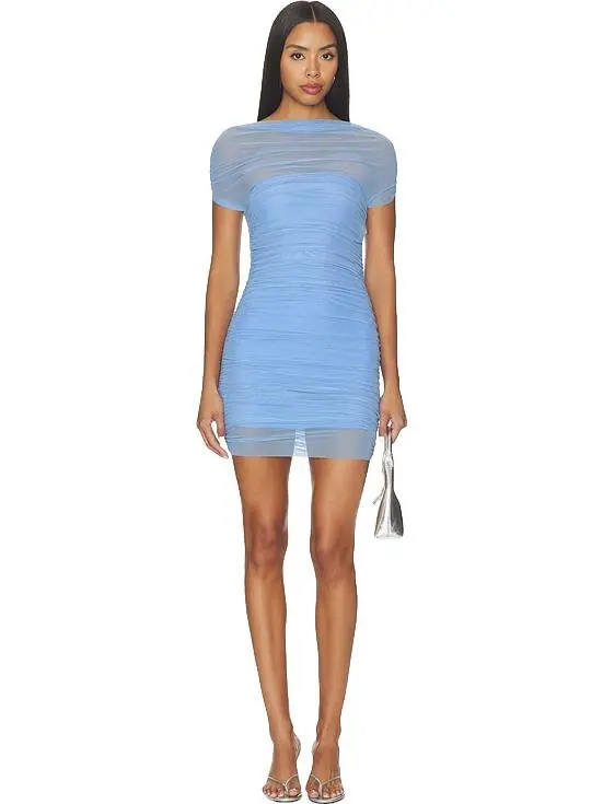 SEROYA Bella Mini Dress - Blue