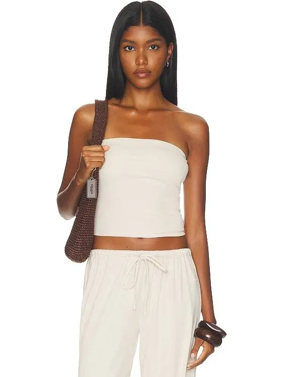 RUNAWAY THE LABEL Anji Strapless Top - Neutral