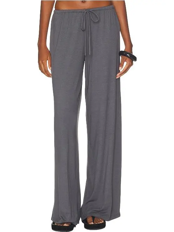 RUNAWAY THE LABEL Anji Relaxed Wide Leg Sweatpants - Grey