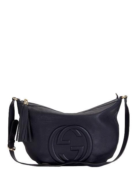 FWRD RENEW Gucci Soho Messenger Bag - Navy