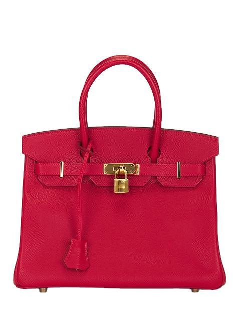FWRD RENEW Hermes Epsom Birkin 30 Handbag - Red