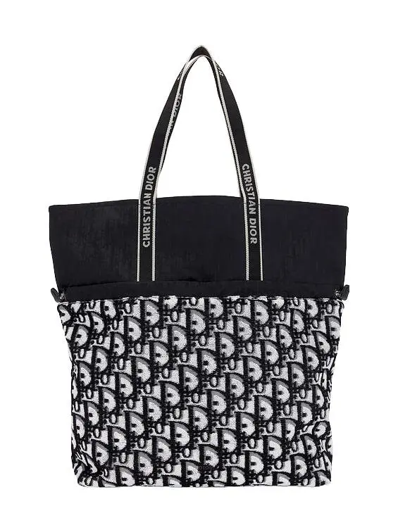 FWRD RENEW Dior Oblique Reversible Tote Bag - Black