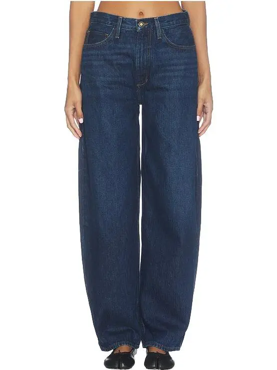 FAVORITE DAUGHTER The Mercer Mid Rise Easy Barely Barrel Jean - Blue