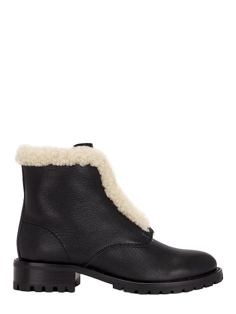 Simkhai Shearling Lug Zip Boots - Black