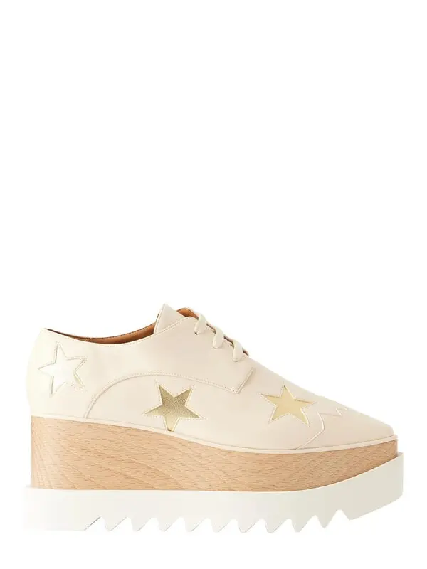 Stella McCartney Elyse Star Platform Brogues - Neutrals