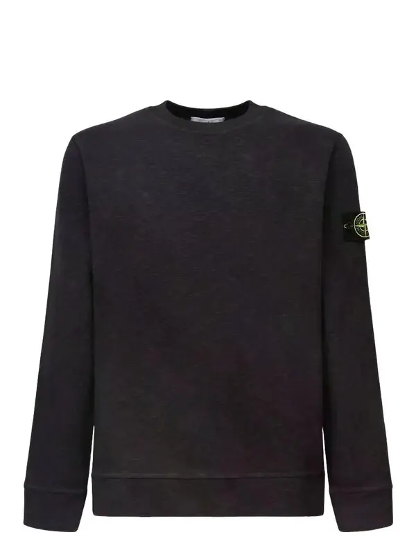 Stone Island Compass Logo-patch V-neck Sweater - Black