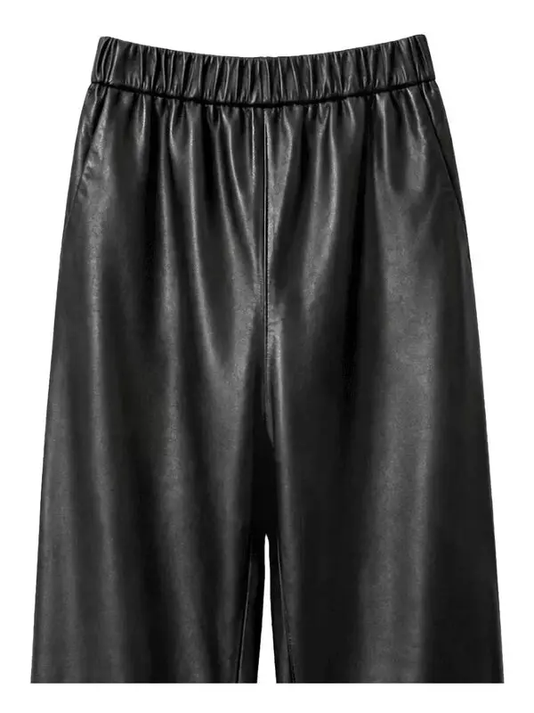 Dusan Nappa Leather Carrot Trousers - Black