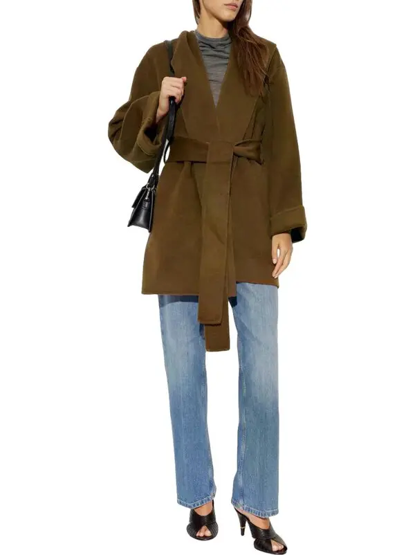 BY MALENE BIRGER Belted Wool Coat - Brown