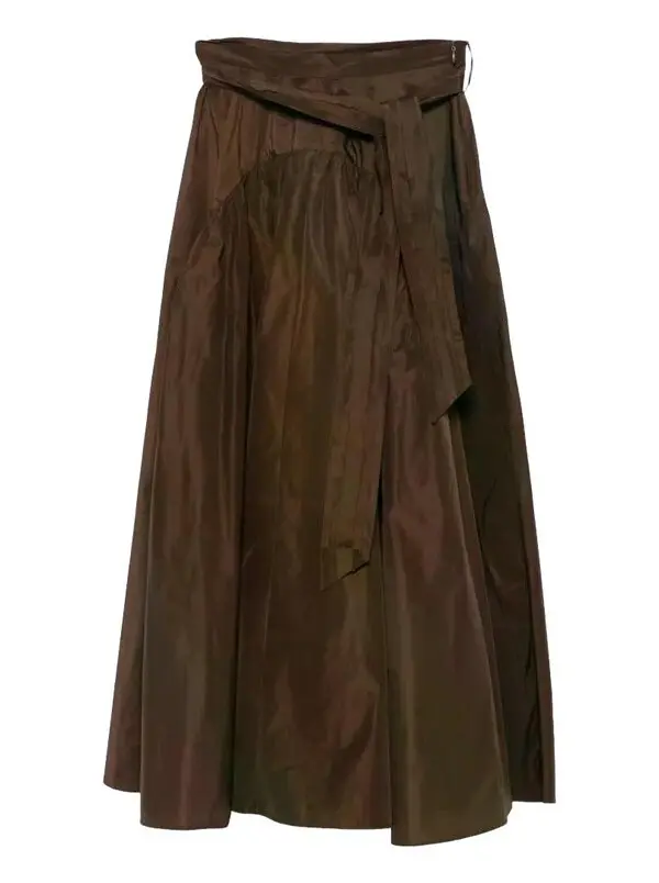 PSOPHIA Maxi A-line Skirt - Brown