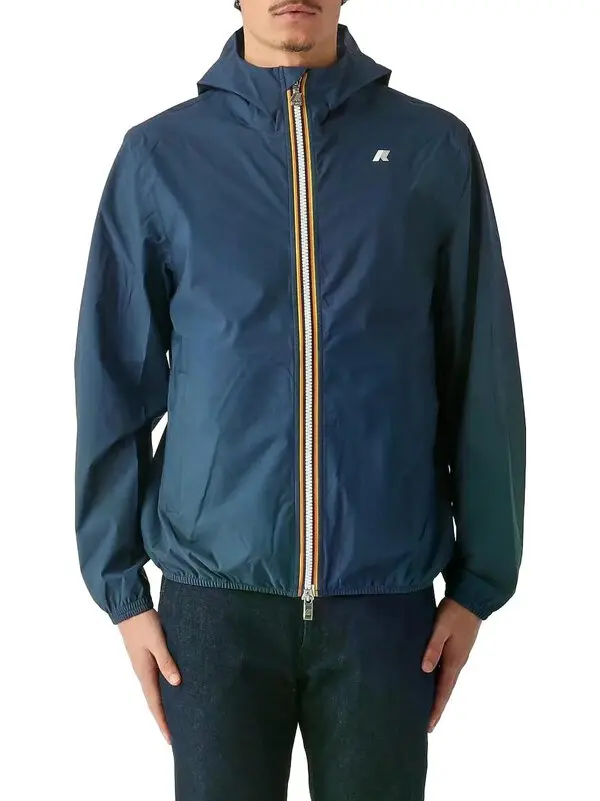 K-WAY K5127qw B67 Hooded Zip-up Jacket - Blue