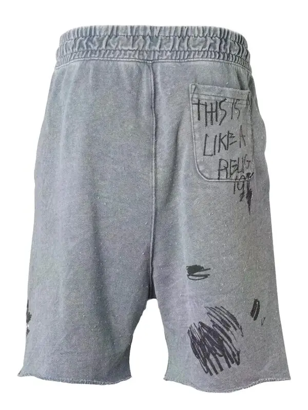 PALY Graphic-print Drawstring Shorts - Grey
