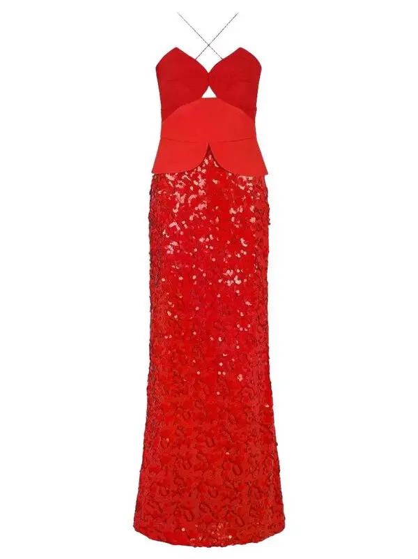 Acler Pryde Sequined Maxi Dress - Red
