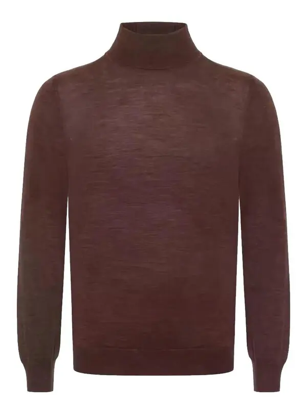 GRAN SASSO Fine-knit Roll-neck Sweater - Brown