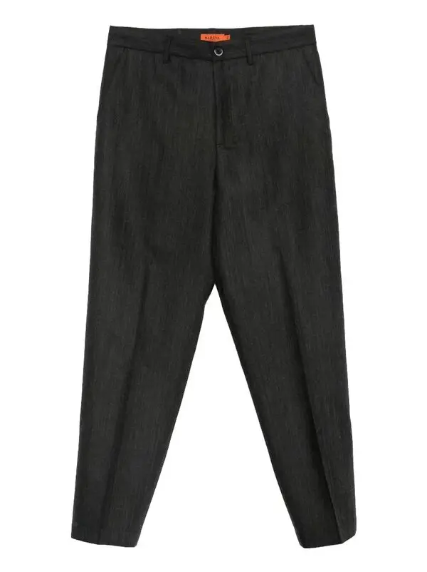 Barena Venezia Herringbone Weave Straight-leg Trousers - Grey
