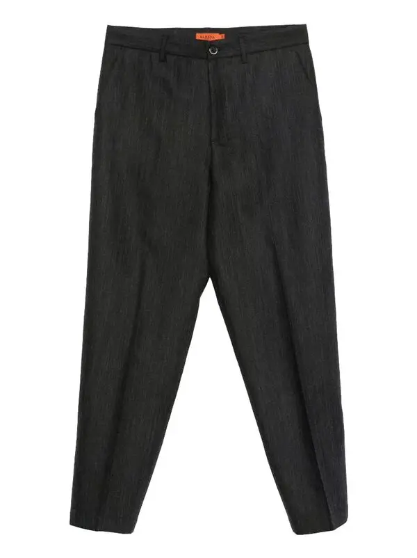 Barena Venezia Herringbone Weave Straight-leg Trousers - Grey