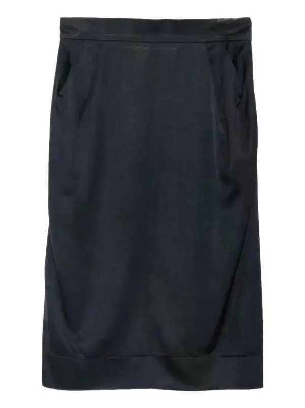 LANVIN Zip-up Ruched Skirt - Black