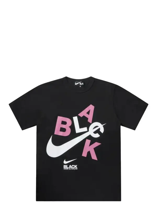 Comme Des Garçons Logo Print Cotton T-shirt - Black