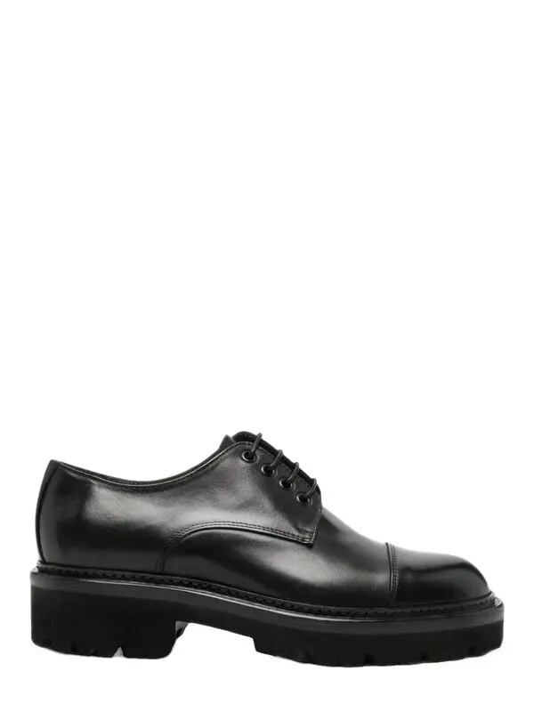 Corneliani Cap Toe Lace-up Shoes - Black