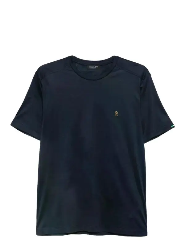Stefano Ricci Logo-plaque T-shirt - Blue
