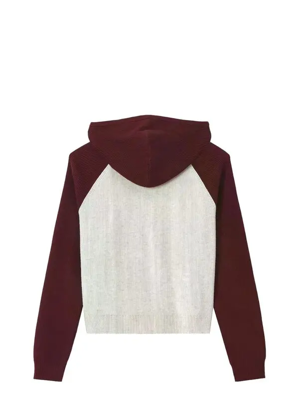 CHOCOOLATE Ribbed Raglan-sleeve Hoodie - Neutrals
