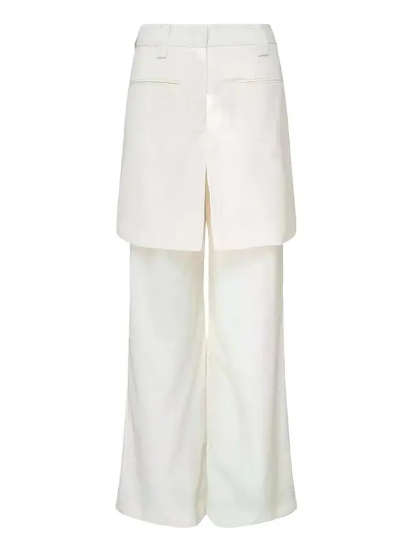 CLUB21 COLLECTION Lila Layered-design Trousers - Neutrals