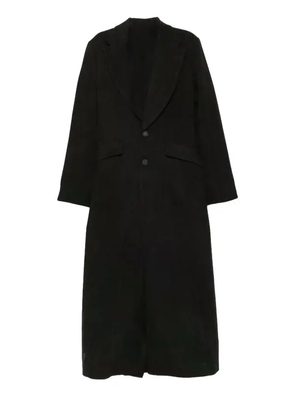 QUETSCHE Tailored Herringbone Pattern Coat - Brown