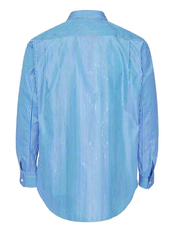 Comme Des Garçons Stripe-patterned Shirt - Blue