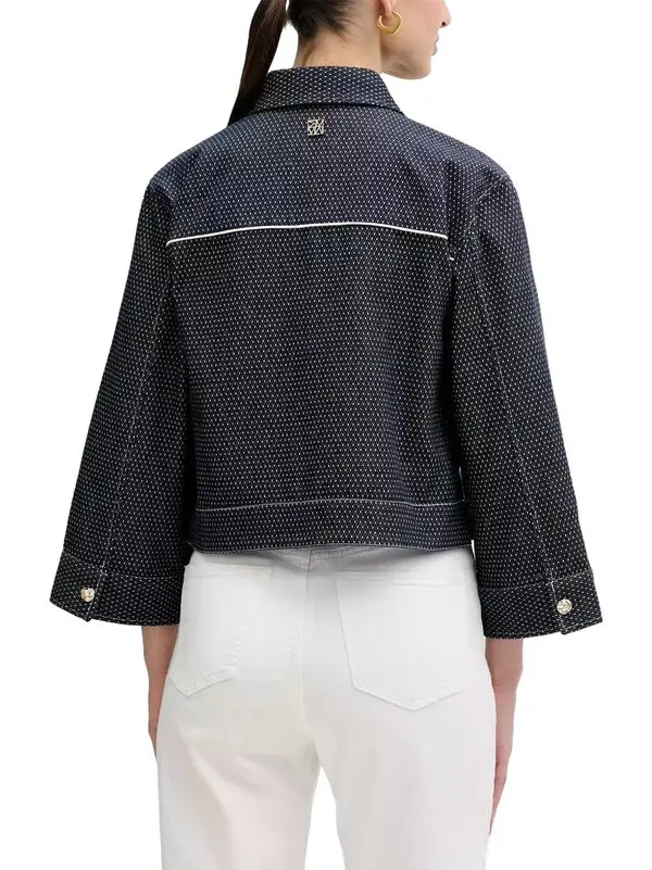 MOS MOSH Patterned Button-up Jacket With Gold-tone Hardware - Blue