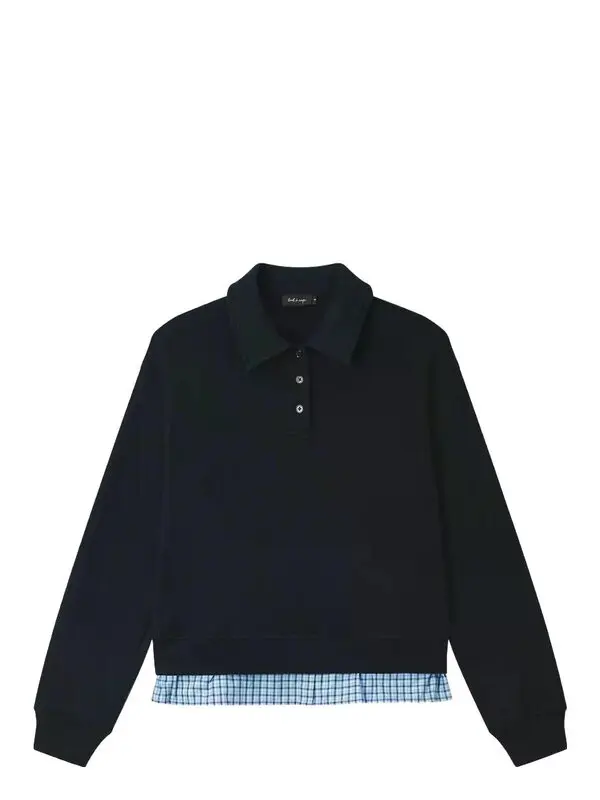 TOUT A COUP Layered Effect Polo Shirt - Blue